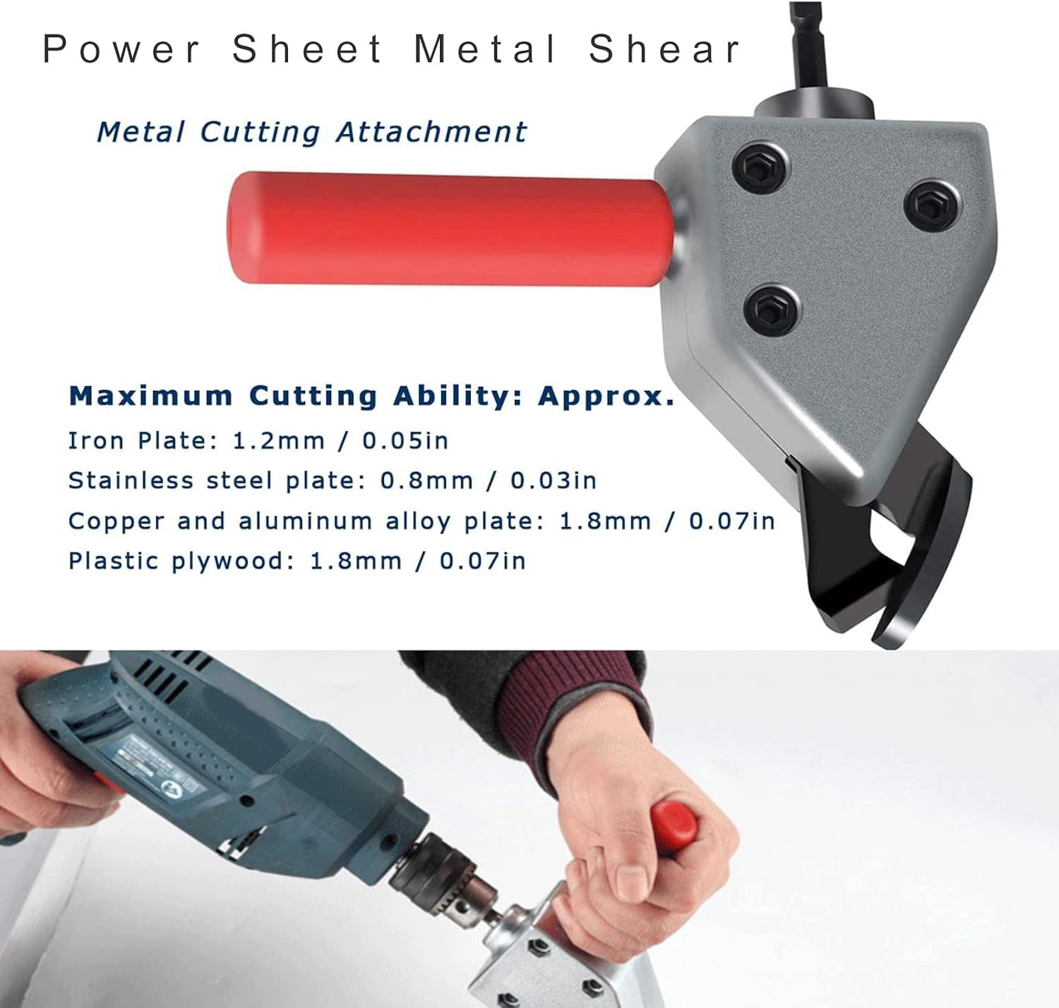 Power Sheet Metal Shear,Metal Sheet Cutter Head for Electric Drill ...