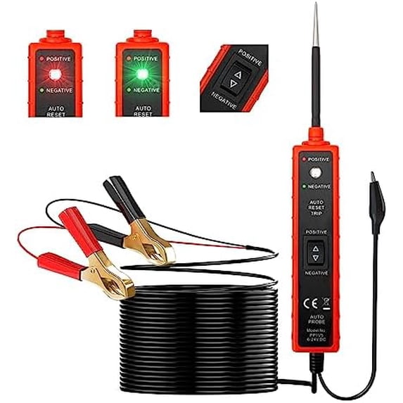 Power Short Circuit Probe Tester, 6V-24V Test Light, Short-Circuit ...