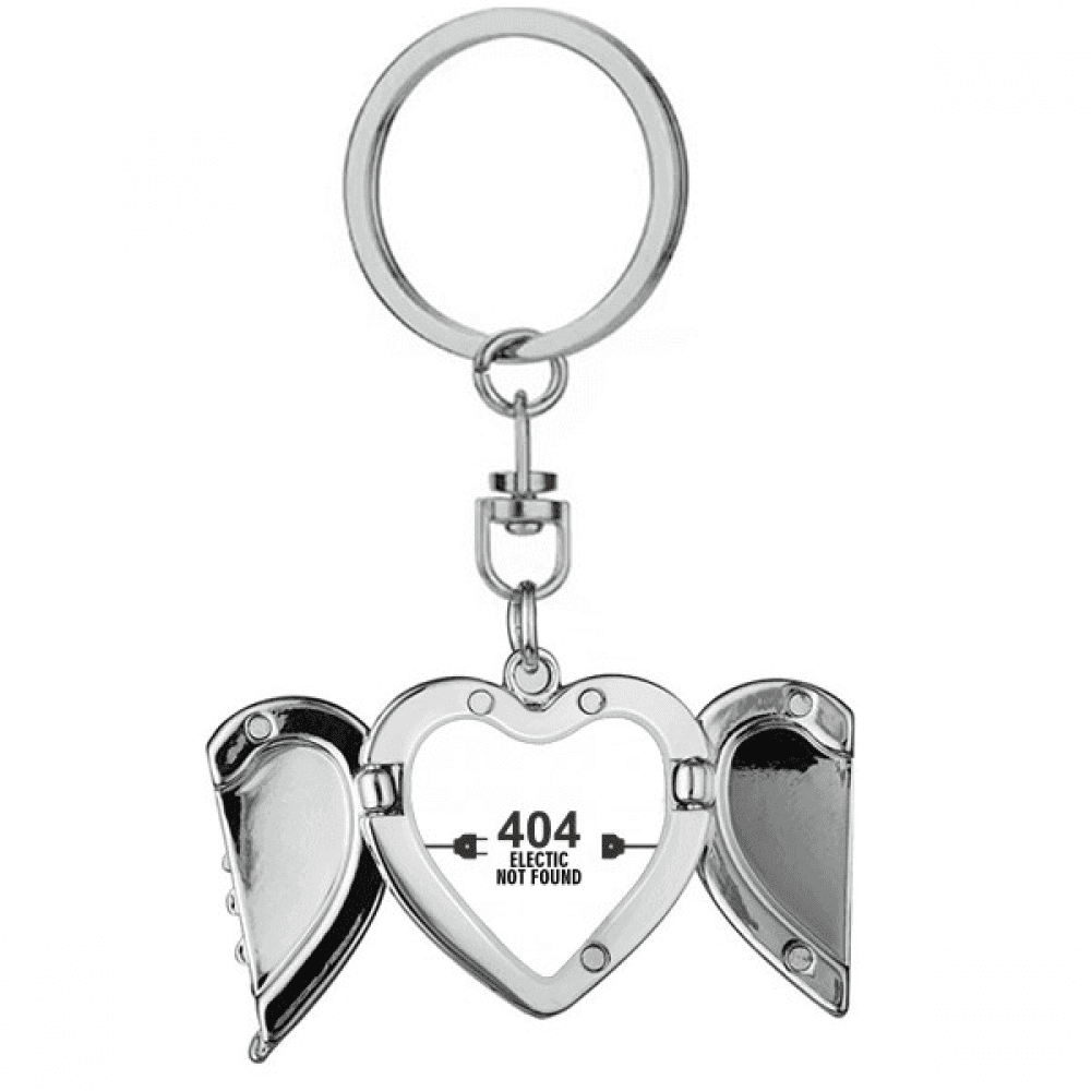 Power Socket Plug Art Deco Fashion Heart Angel Wing Key Chain Holder ...