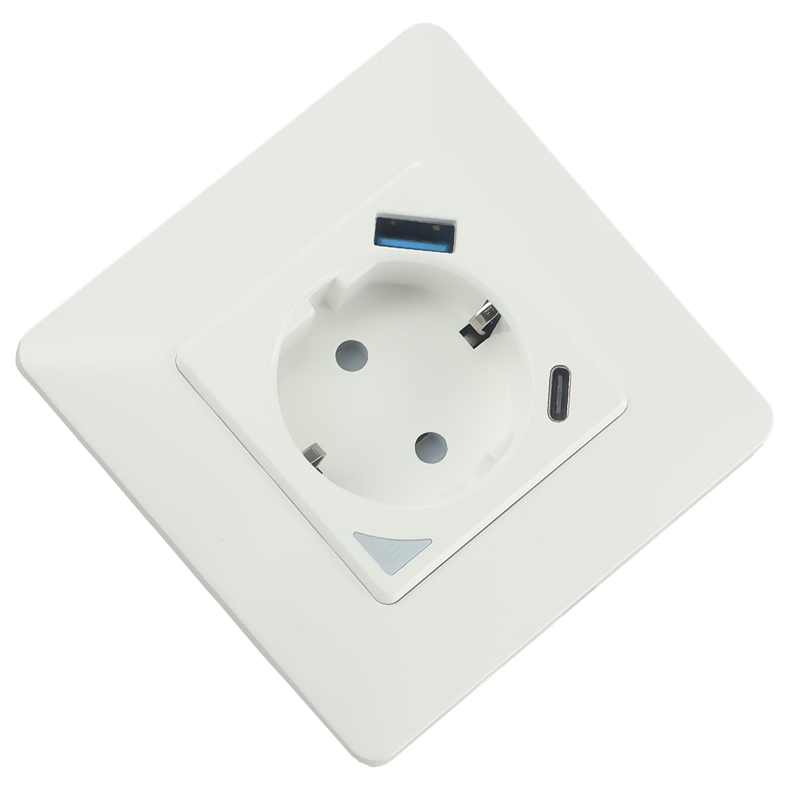 Power Socket USB Panel AC 110V-250V 16A Wall Embedded Double EU ...