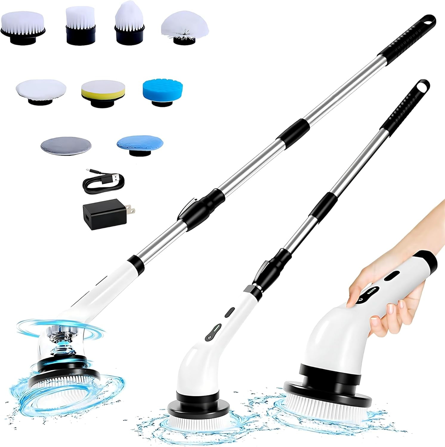 Power Spin Rotating Srub Brush Cleaner, Electric Bathtub Tub Automatic ...