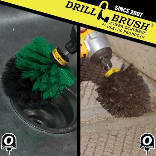 Power Spinning Tub, Tile and Grout, Shower Cleaning 2 Brush Combo ...