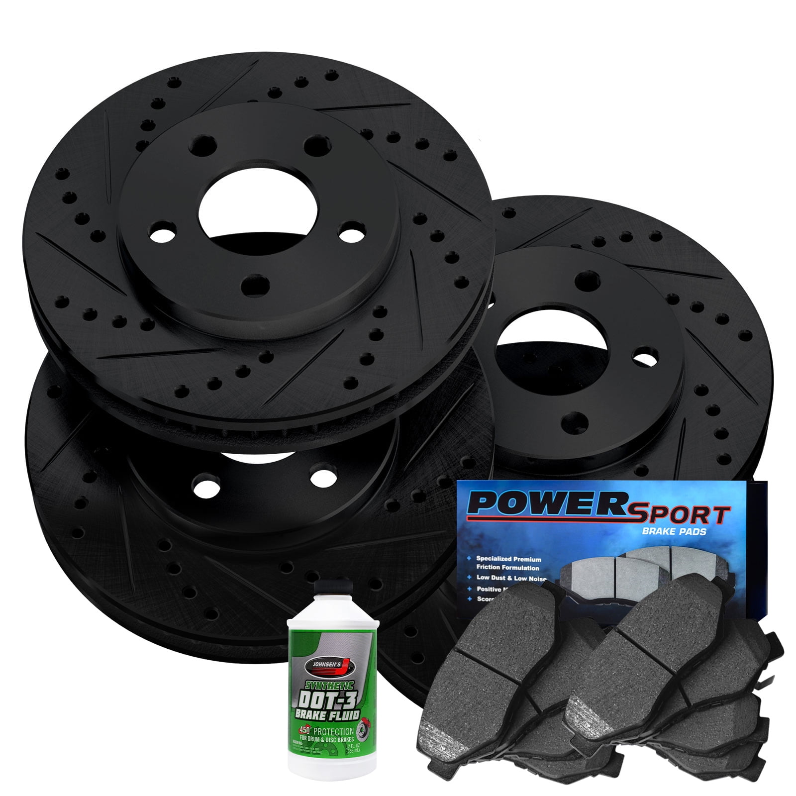 Power Sport Front Rear Brakes and Rotors Kit - Walmart.com