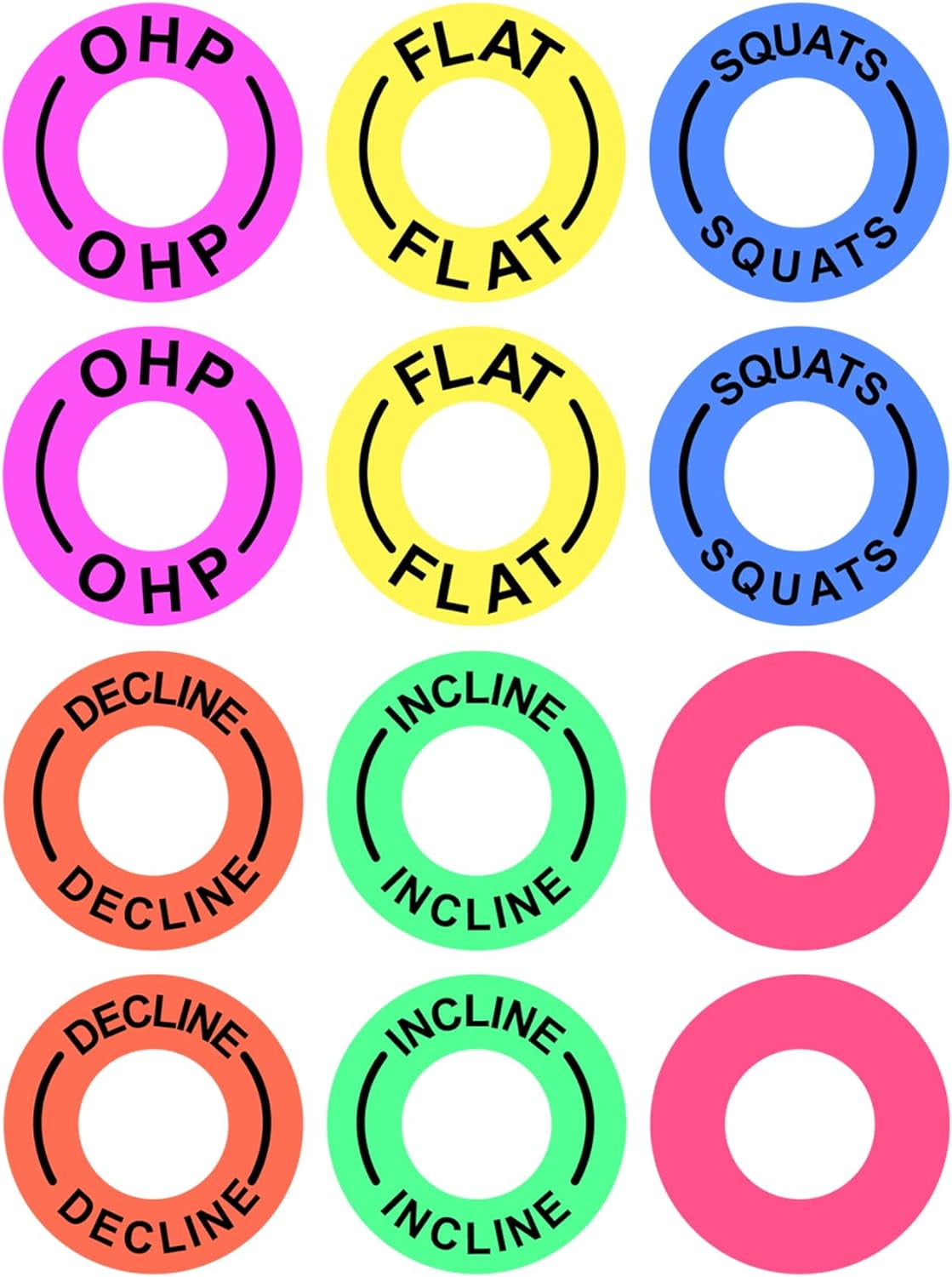 Power Squat Rack Barbell Magnetic Position Markers Rings 1.5inch ...