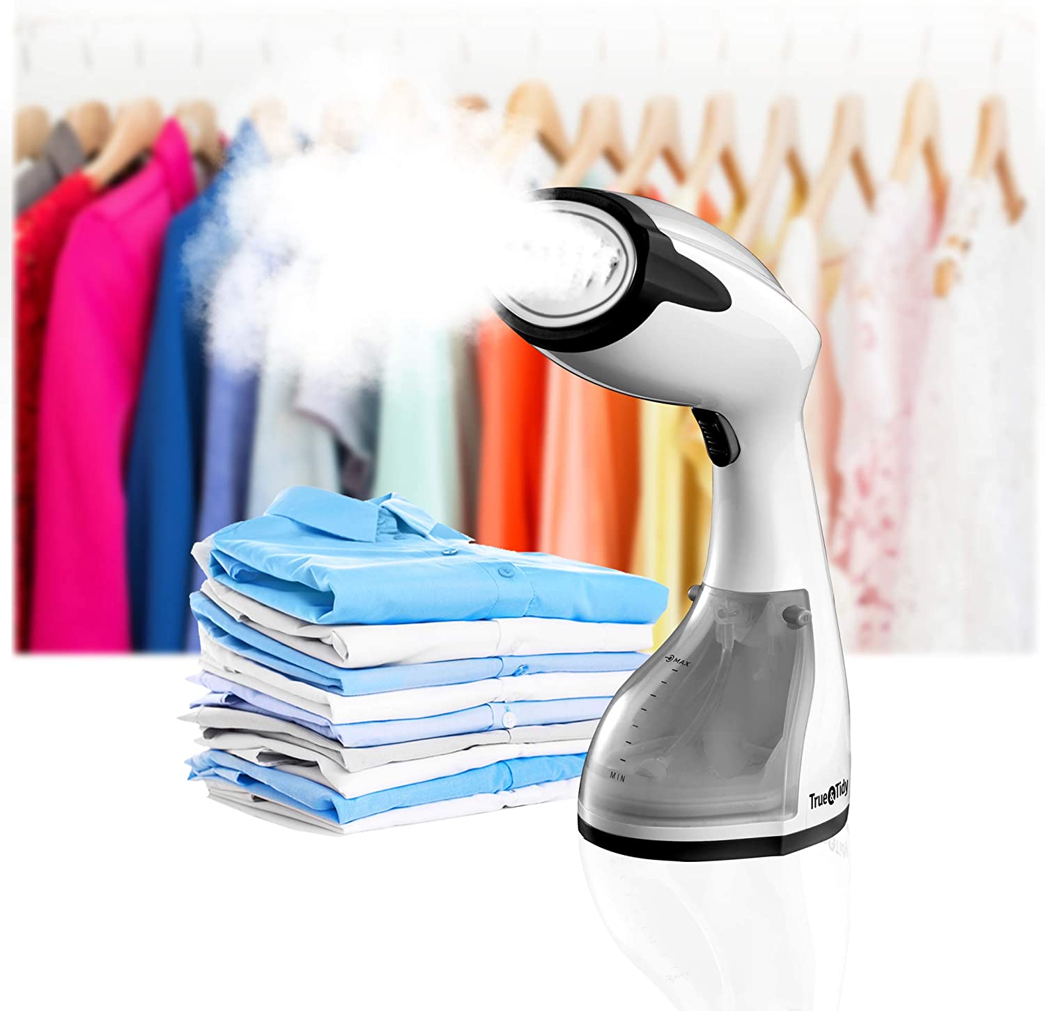 Power Steam Press Portable Garment Steamer, Compact Lightweight No-Drip ...