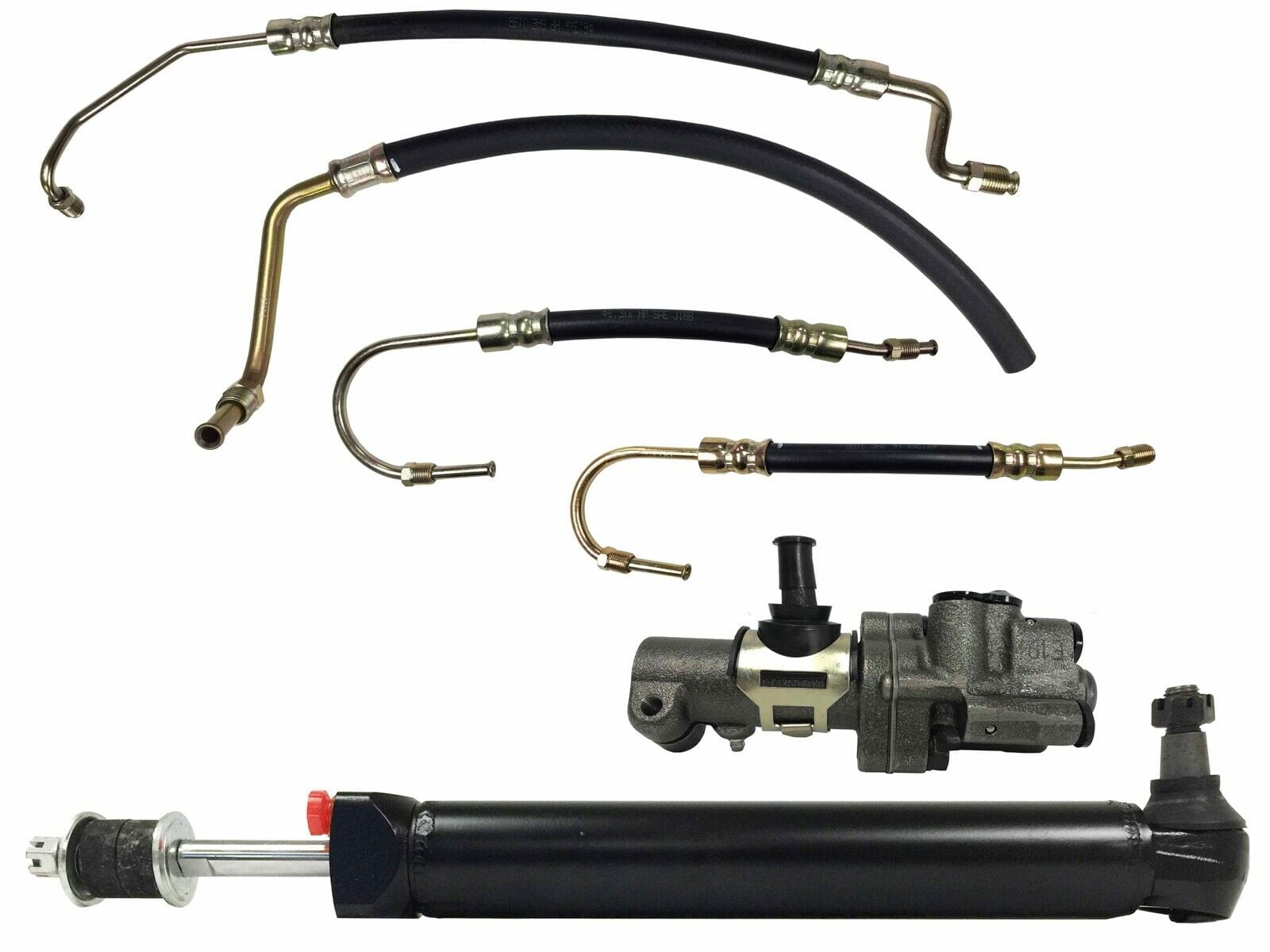 Power Steering Cylinder Kit includes Ram, Valve & Hoses Compatible with ...