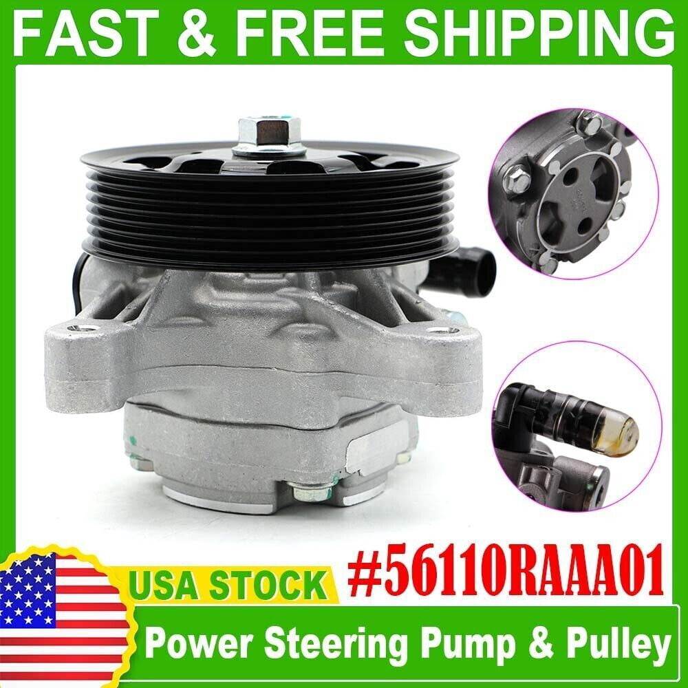 Power Steering Pump 56110RAAA01 w/Pulley for 03-07 Honda Accord LX EX ...
