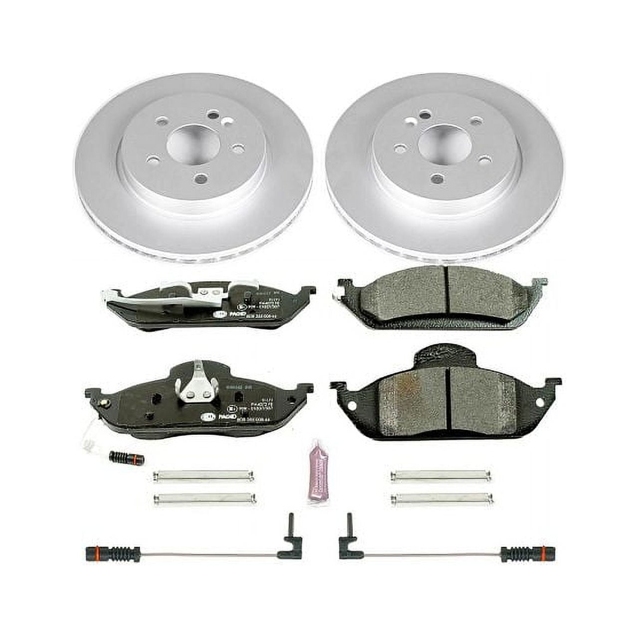 Power Stop Front Euro-Stop ECE-R90 Certified Brake Pad and Rotor Kit ...