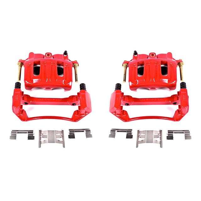 Power Stop Front Pair of Red Powder Coated Calipers S4750 - Walmart ...
