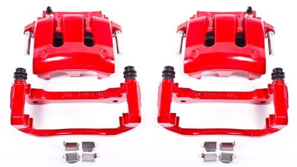 Power Stop Front Pair of Red Powder Coated Calipers S4928A - Walmart ...