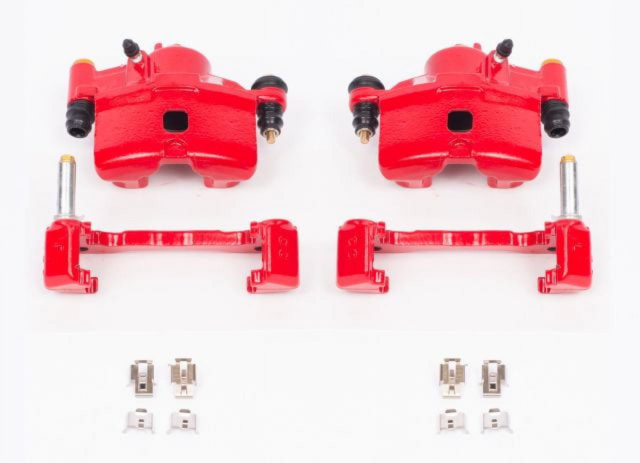 Power Stop Front Pair of Red Powder Coated Calipers S1379 - Walmart.com