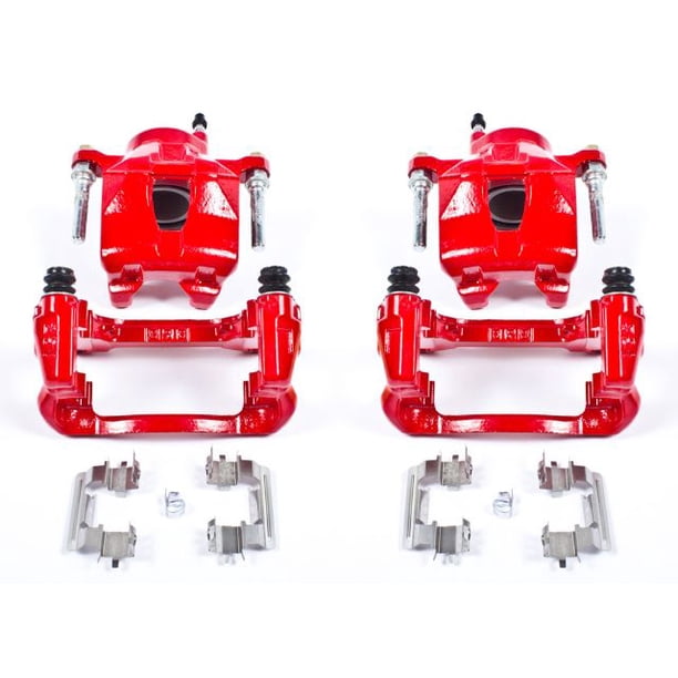 Power Stop S2580A Red Powder-Coated Performance Calipers -Front ...