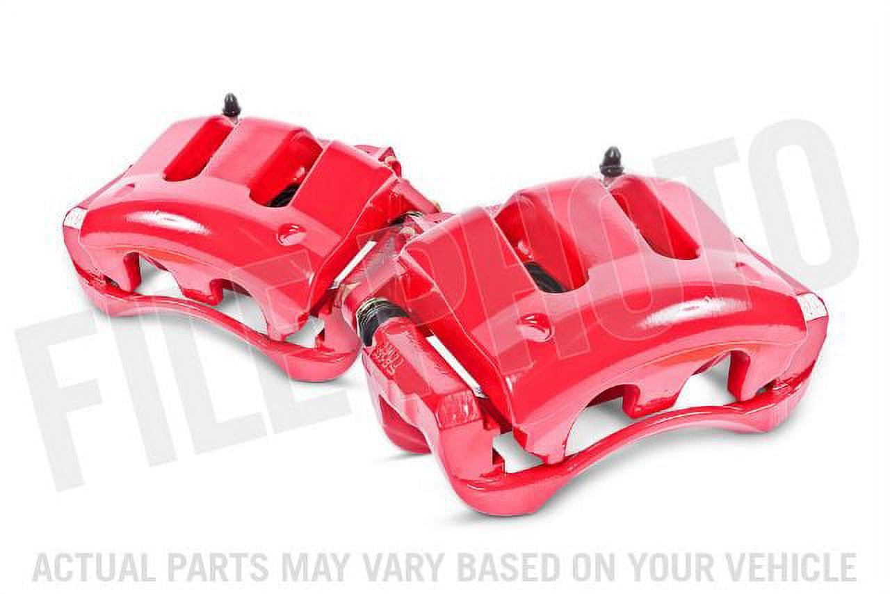 Power Stop Rear Pair of Red Powder Coated Calipers S4920 - Walmart.com