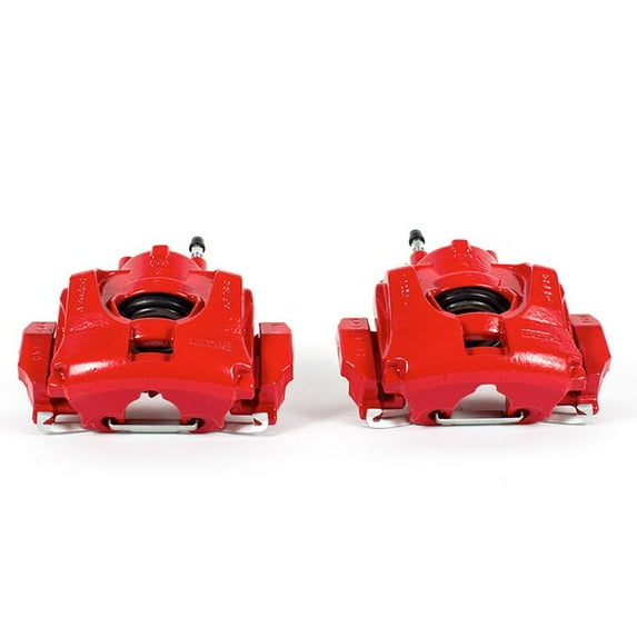 Power Stop Front Pair of Red Powder Coated Calipers S5474 - Walmart.com