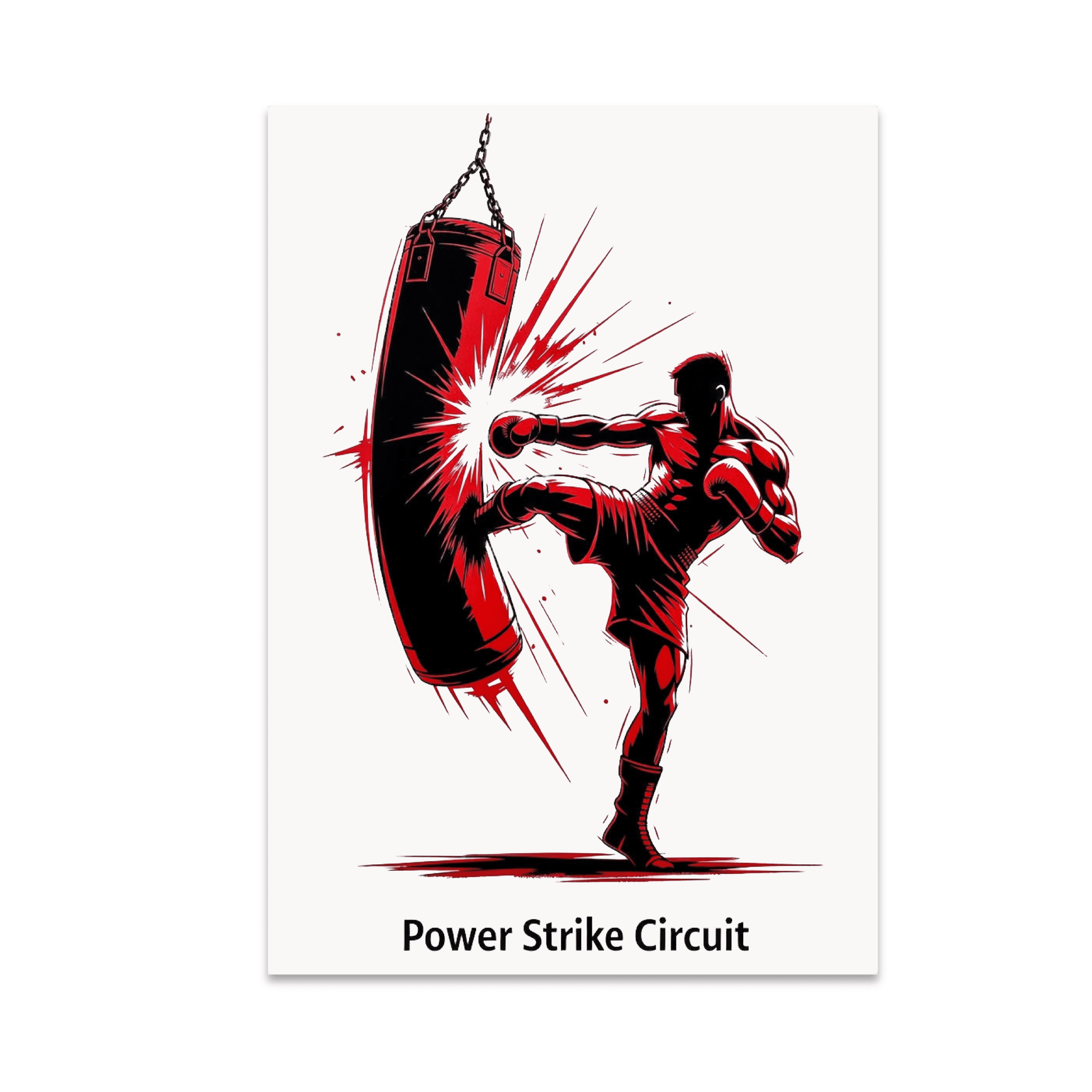 Power Strike Circuit Kickboxing Art - Martial Arts Enthusiast - 13x19 ...