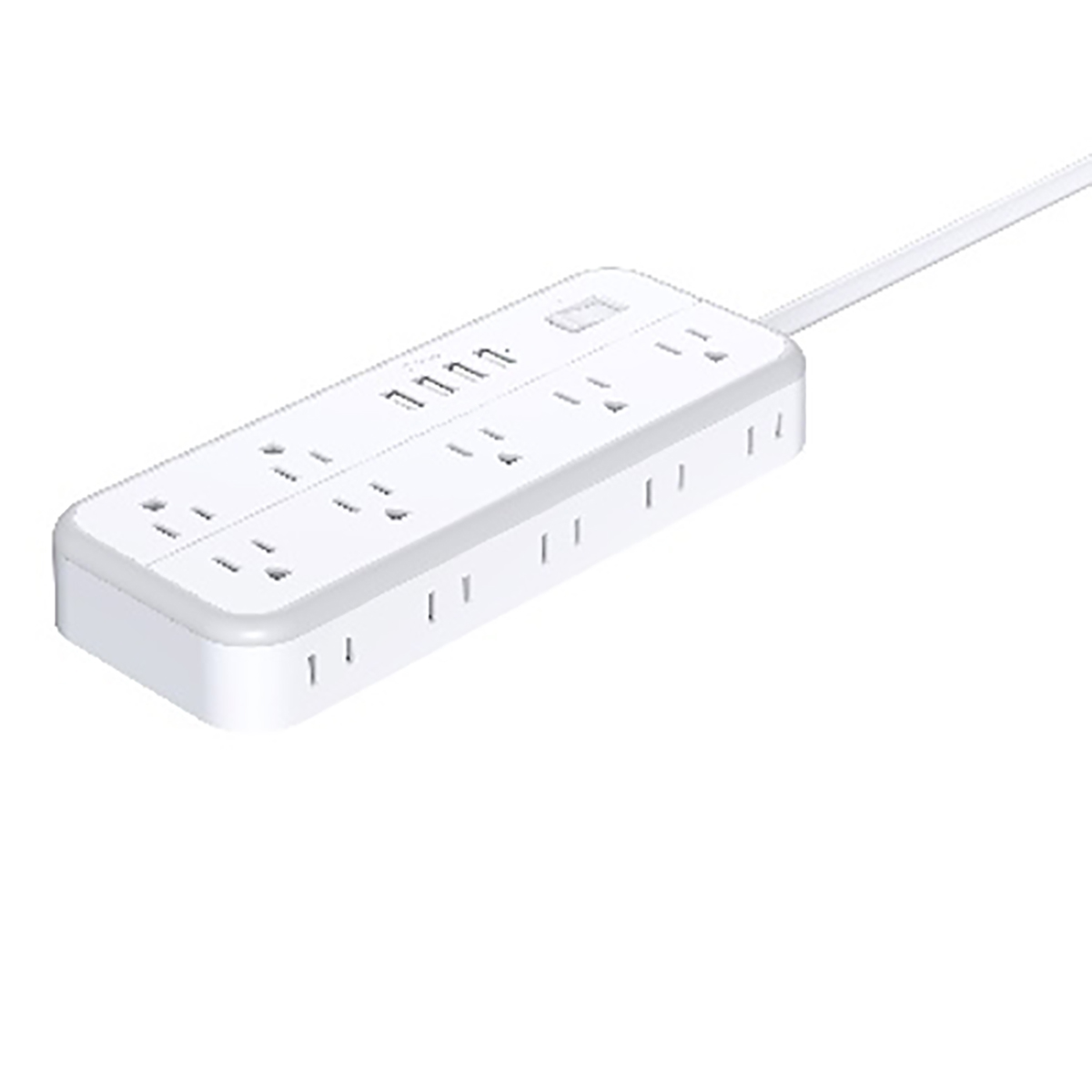 Power Strip,14 Outlets 4 USB Ports,Ultra Thin Flat Plug,with Extension ...
