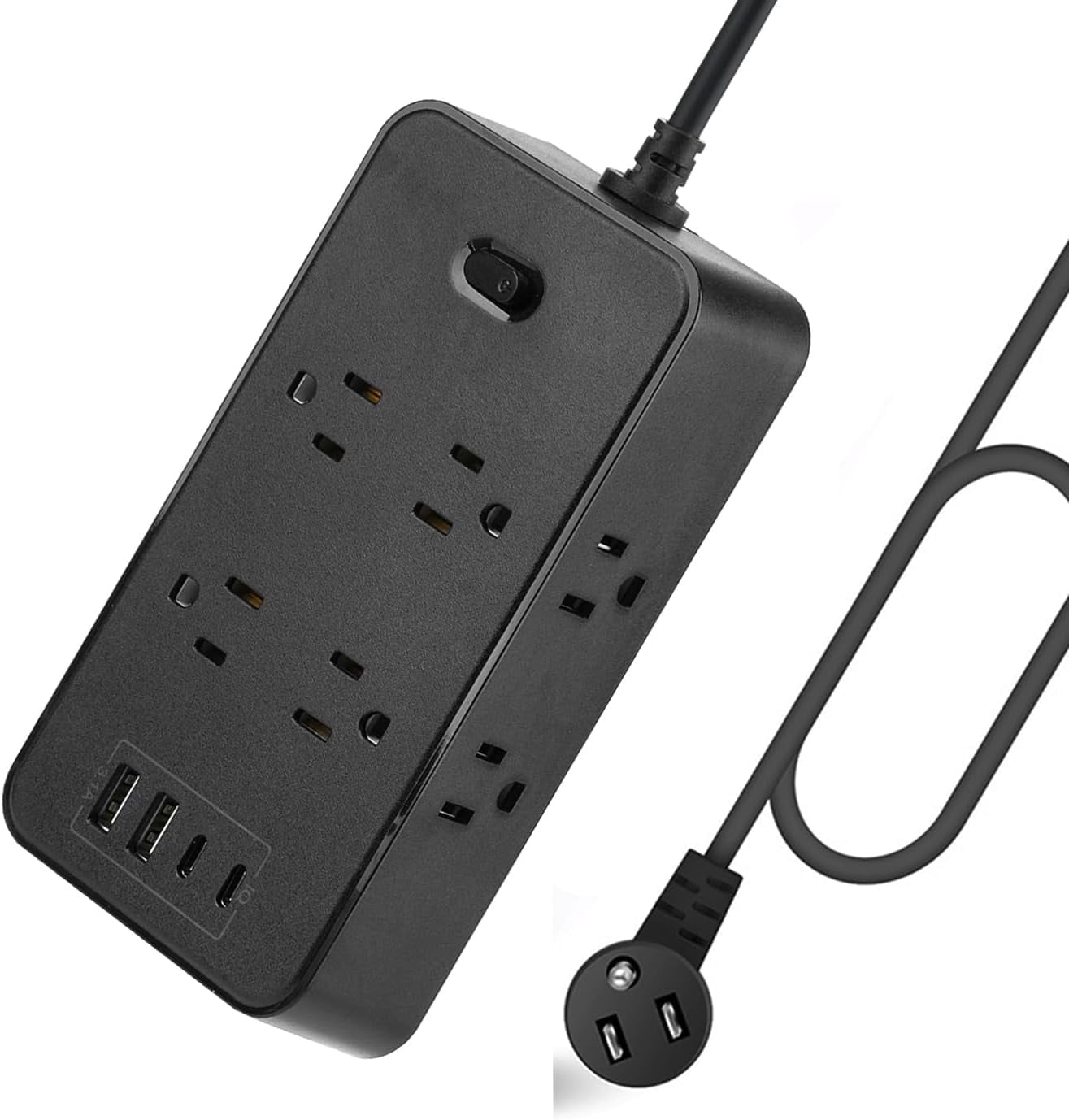 Power Strip,6 FT Surge Protected Power Strip,Multi Plug Outlet Extender ...