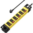 Power Strip - 6 Outlet Power Strip with 6 Individual Switches Cord ...