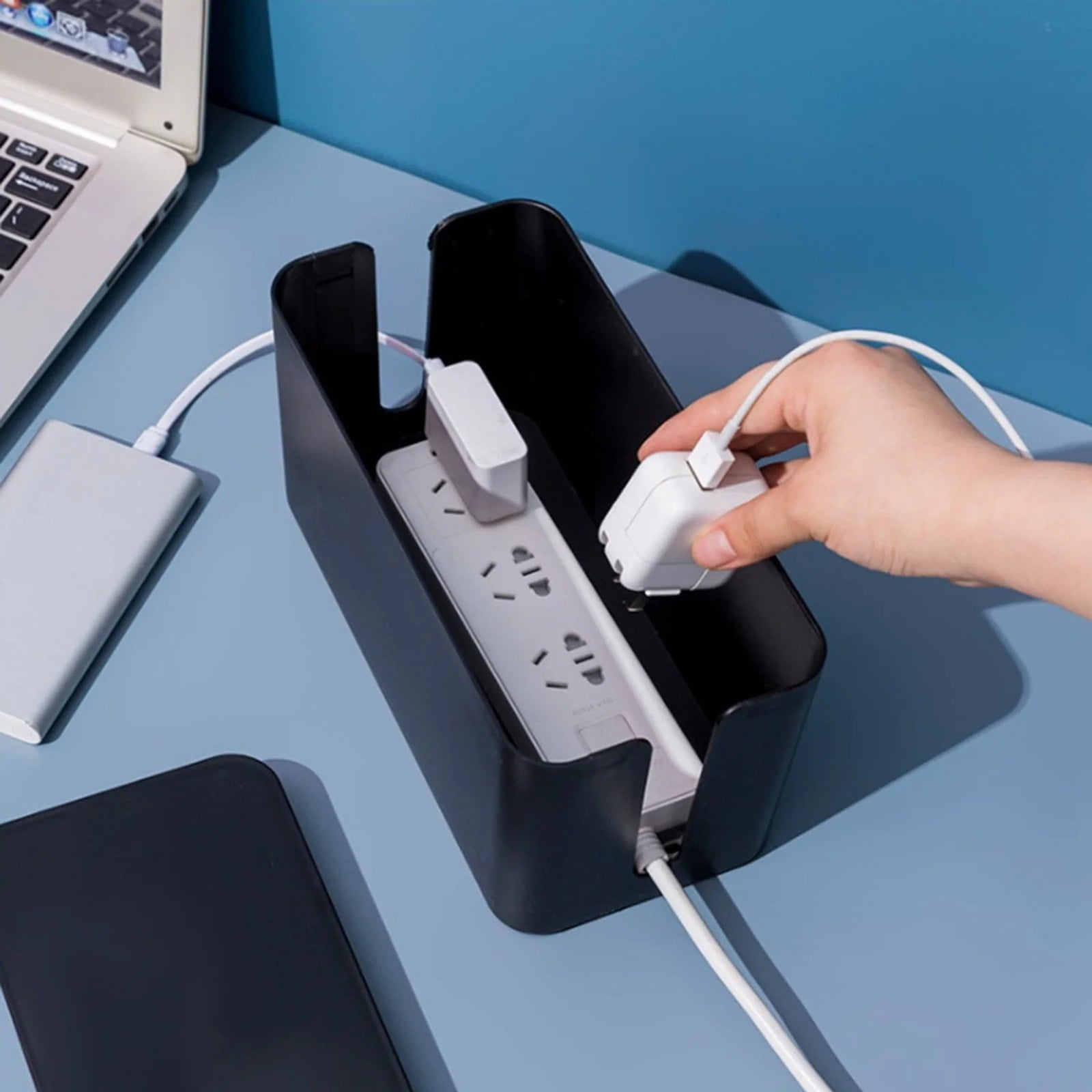 Power Strip Cover Box, Large 40Cm Cable Management Box, Power Strip ...