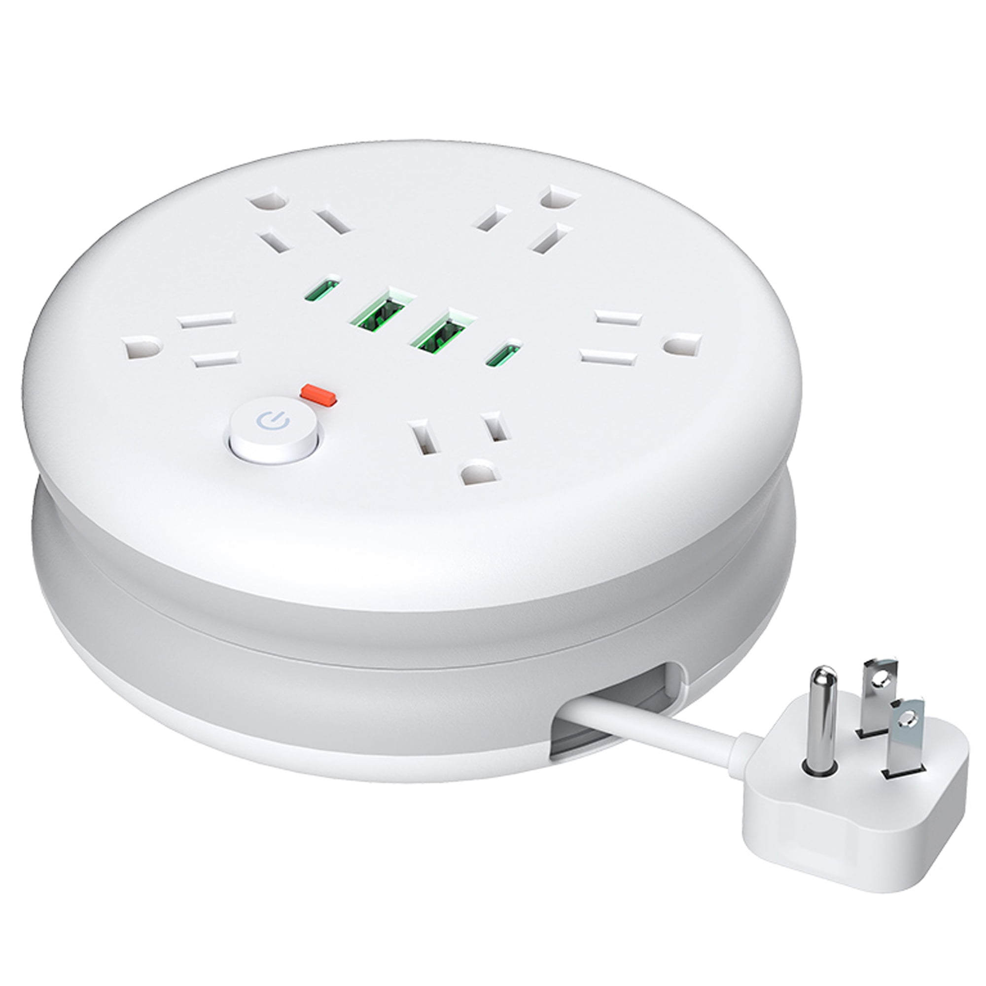 Power Strip,Extension Cords Surge Protector with 2 USB & 2 TypeC & 5 ...