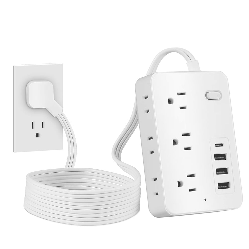 Power Strip QWEZJ Us Standard Power Strip with Three-Wire Sockets, 6 Ac ...