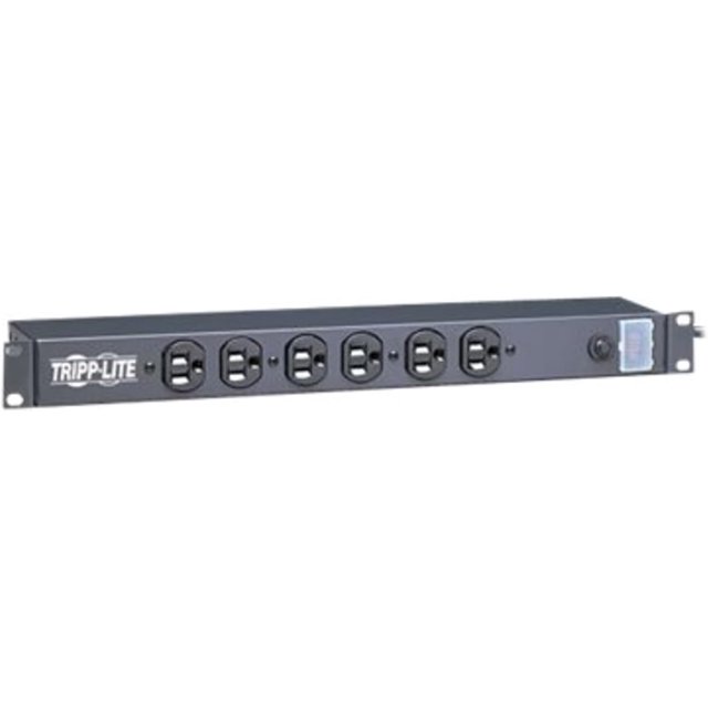 Power Strip Rackmount Metal 120V 5-15R 12 Outlet 15' Cord 1URM - Power ...