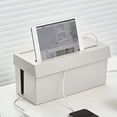 Power Strip Storage Box 12.6 Inch Cable Management Organizer with Phone ...