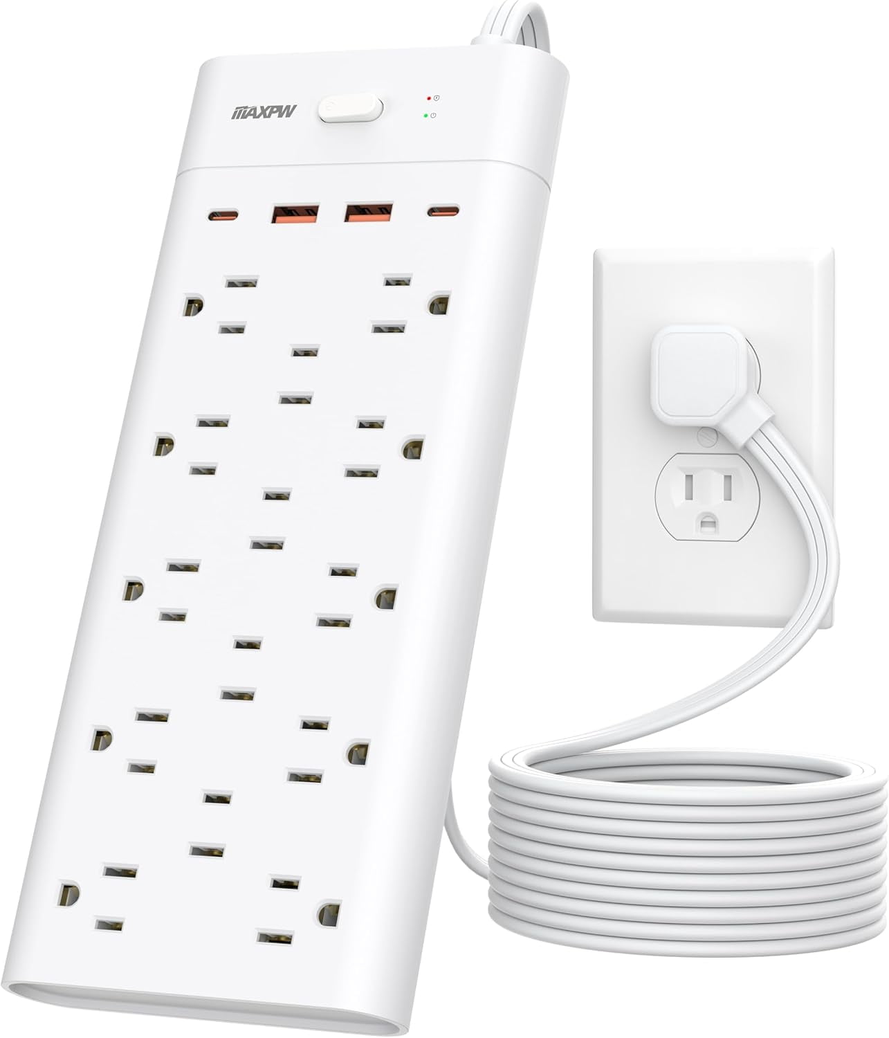Power Strip Sur Protector Outlet Extender with 14 Outlets and 4 USB ...