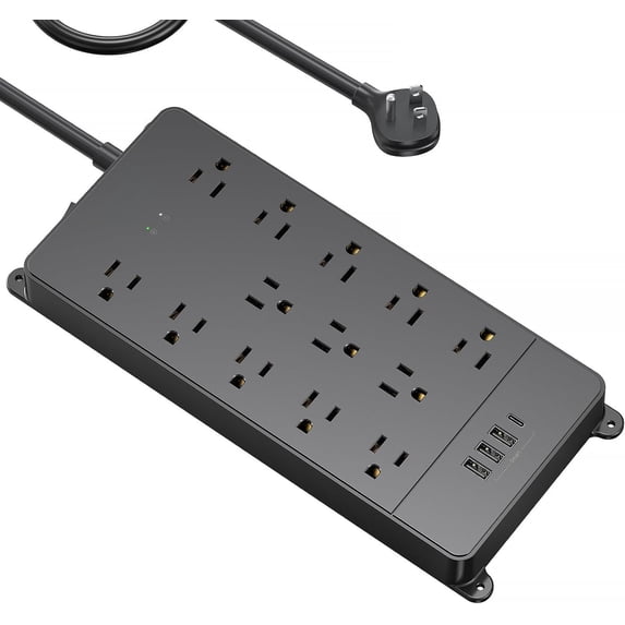 Power Strip Surge Protector 10 ft Cord, 4000 Joules, ETL Listed, 13 ...