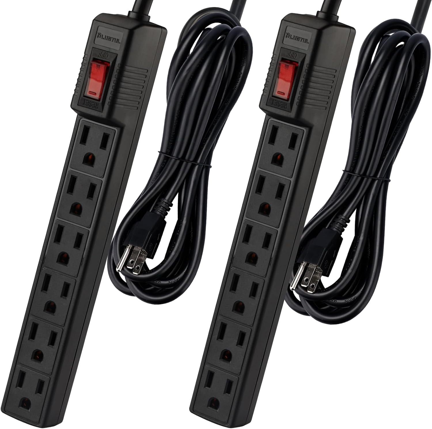 Power Strip Surge Protector 25 FT - 6 Outlets Surge Protector, 1875W ...