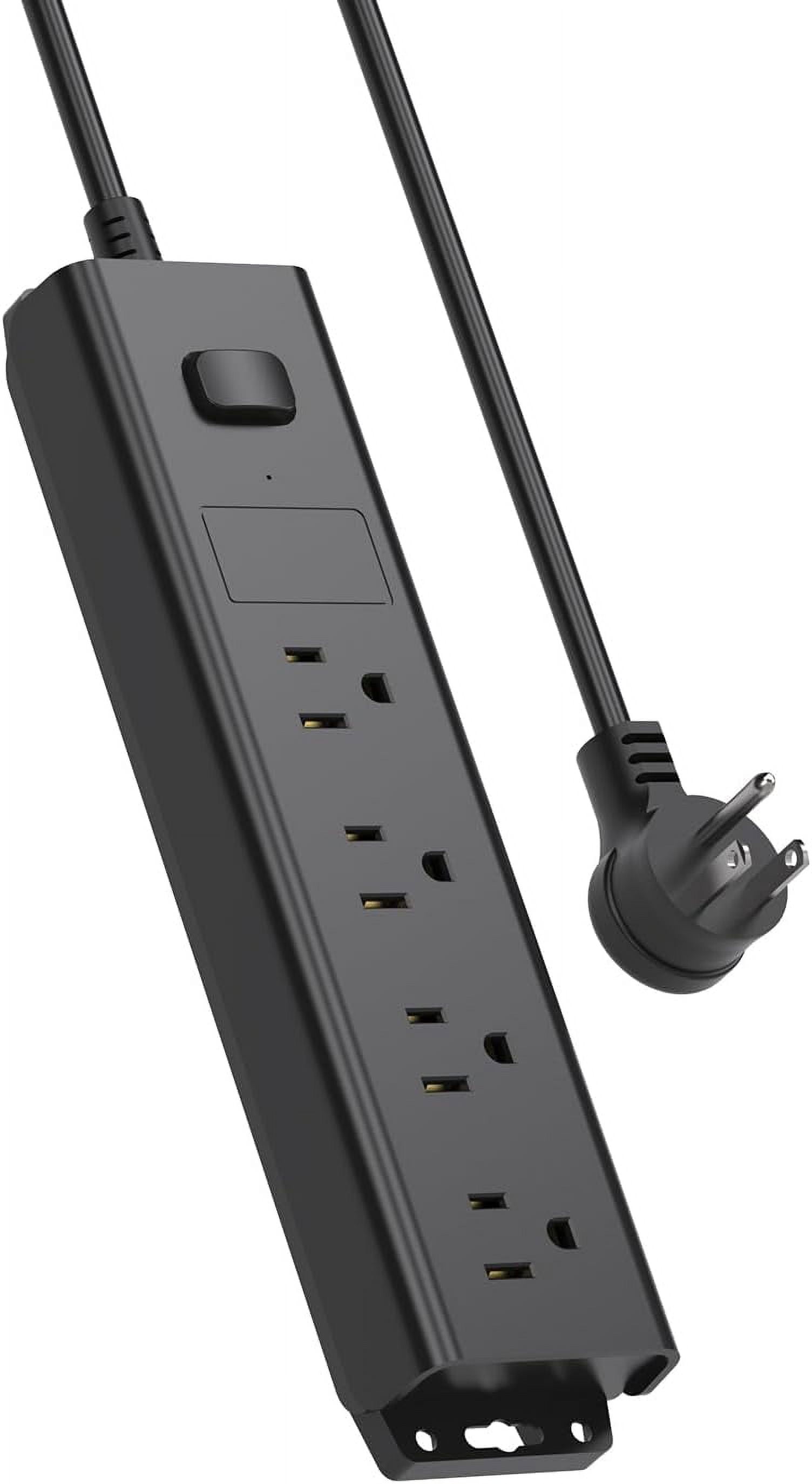 Power Strip Surge Protector, 4 Outlets Wall Mount Power Strip With 5Ft ...
