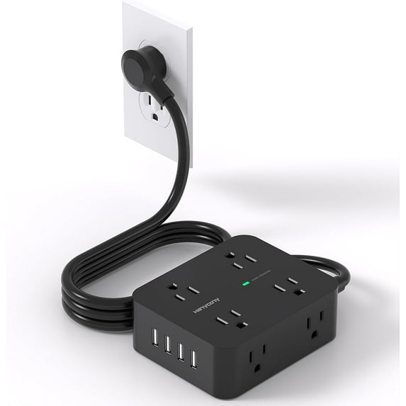 Power Strip Surge Protector, 5 Ft Exetnsion Cord with Multiple Outlets ...