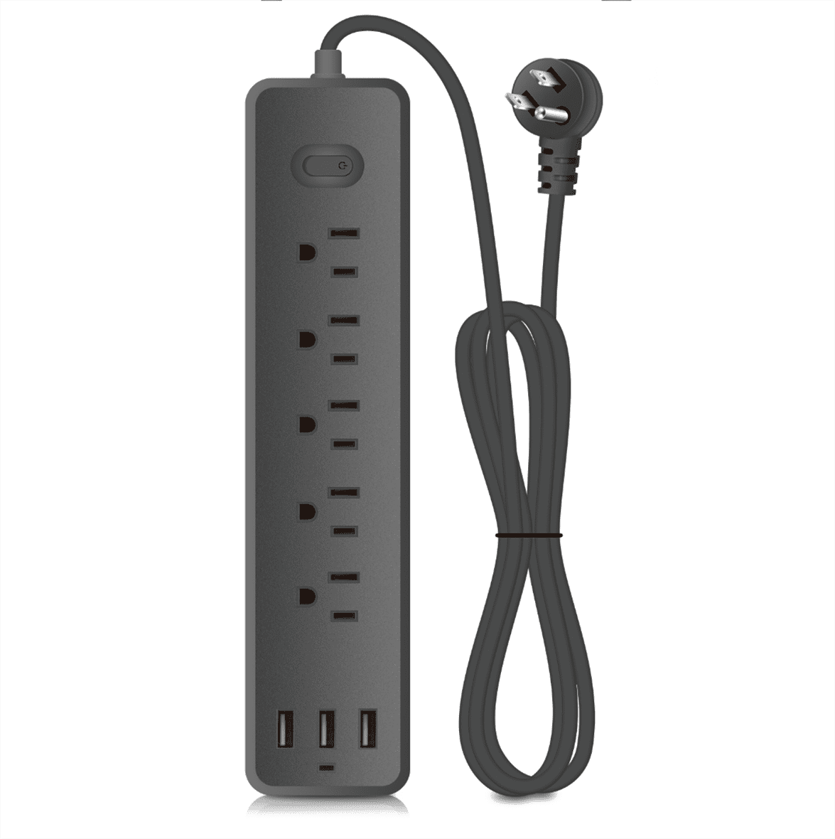 Power Strip Surge Protector - 5 Widely Spaced Outlets 3 USB Charging ...