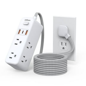 Titan 6-Outlet Surge Protector with LED Lights, 8ft. Extension Cord ...