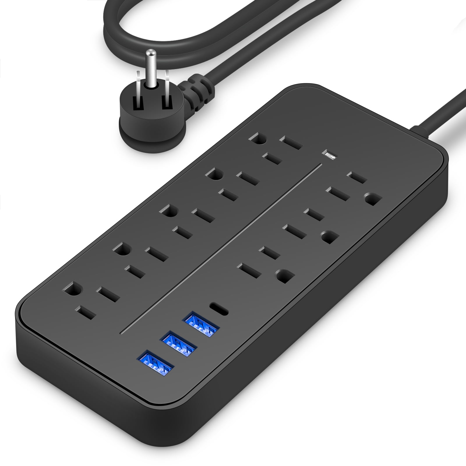 Power Strip Surge Protector,8 Outlets & 3 USB Ports & 1 USB-C Port ...