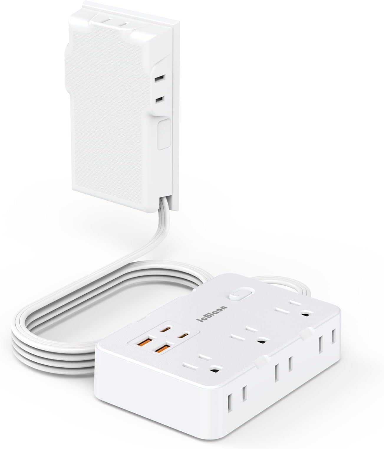 Power Strip Surge Protector with Outlet Cover, 6 AC Outlets Surge ...
