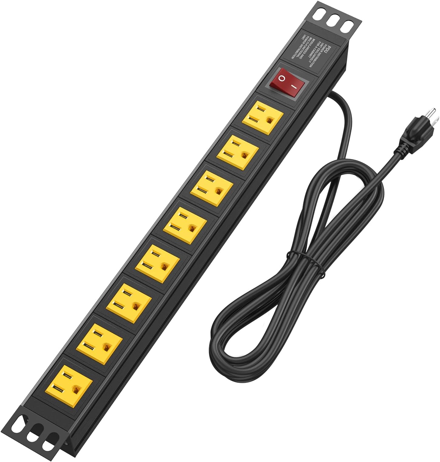 Power Strip Surge Protector Rack-Mount PDU, 8 Right Angle Outlets Wide ...