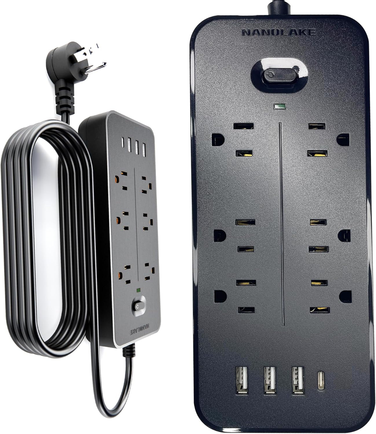Power Strip Surge Protector with USB Ports (3A&1C),6FT Extension Cord ...