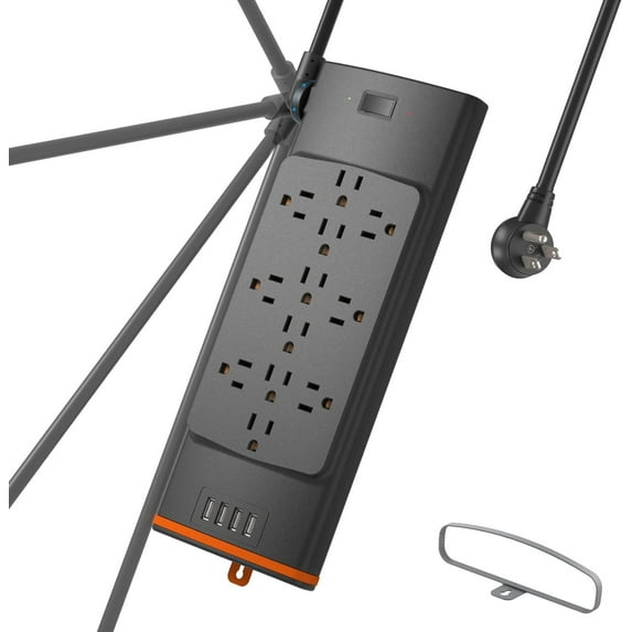 Power Strip Surge protector 12 outlets 4 usb - Walmart.com