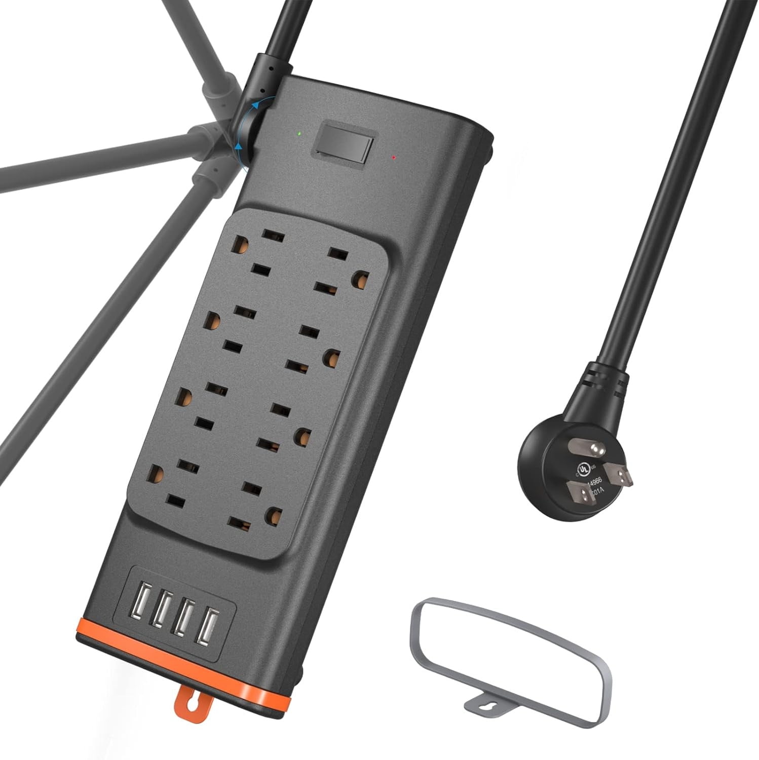 Power Strip Surge protector 8 outlets 4 usb - Walmart.com
