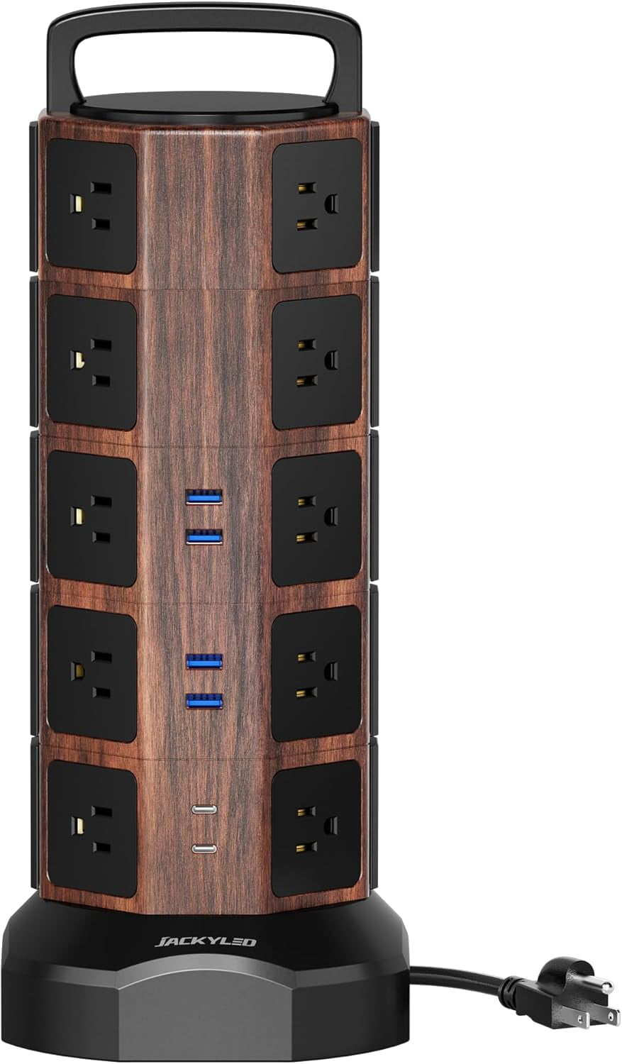 Power Strip Tower Surge Protector 1050J, 20 AC Outlets 6 USB Ports, 13A ...