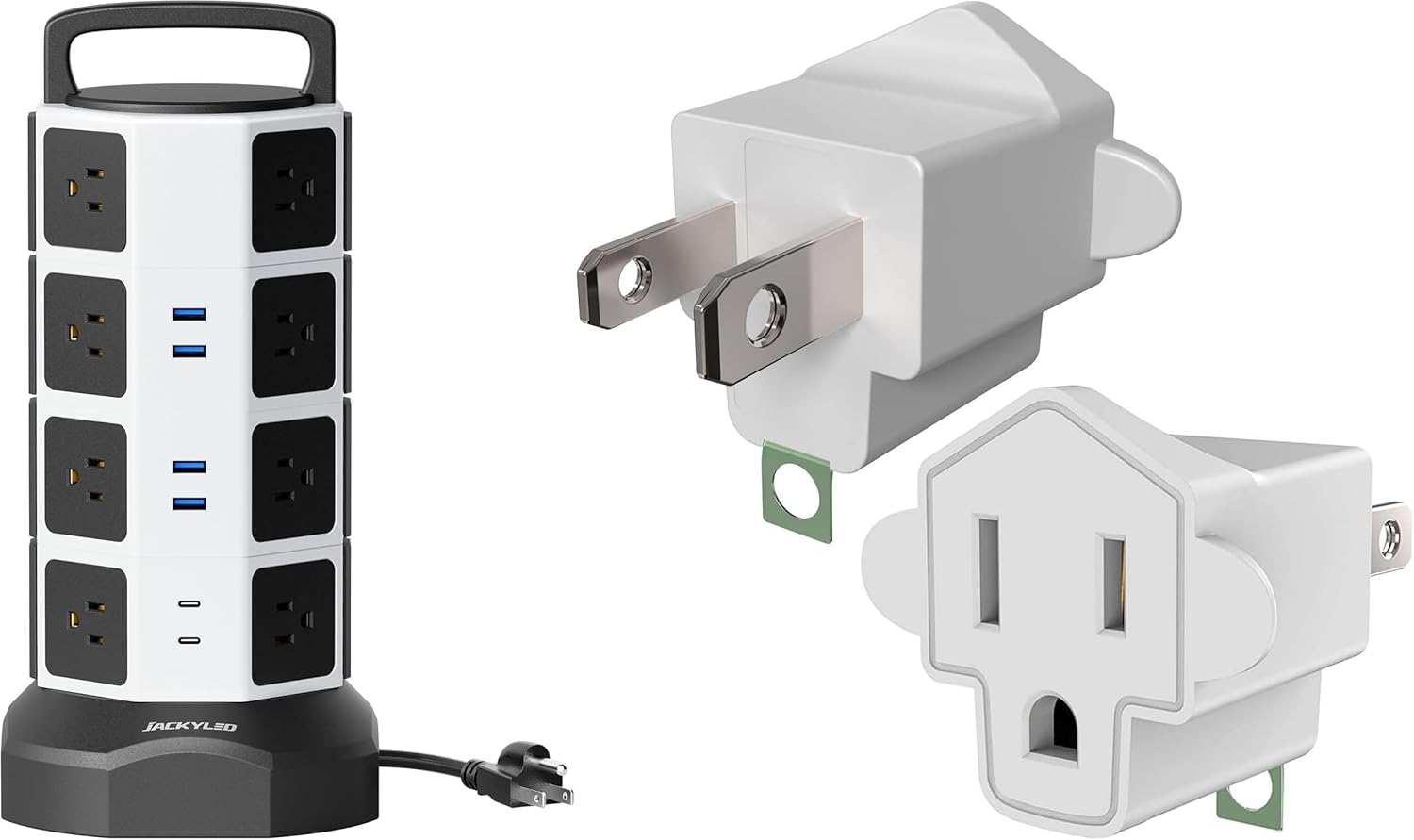 Power Strip Tower Surge Protector - 16 AC Outlets(13A) 6 USB Ports ...