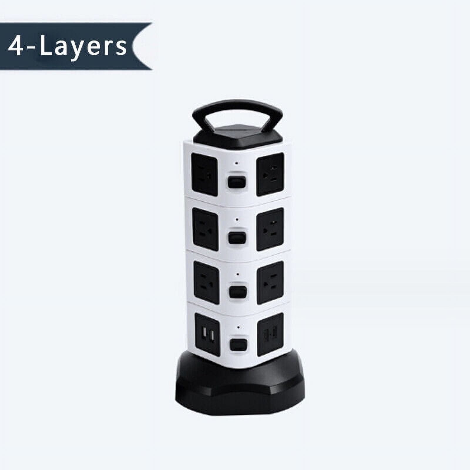 Power Strip Tower Surge Protector Outlet Electric Tower 7-15 Outlets 2 ...