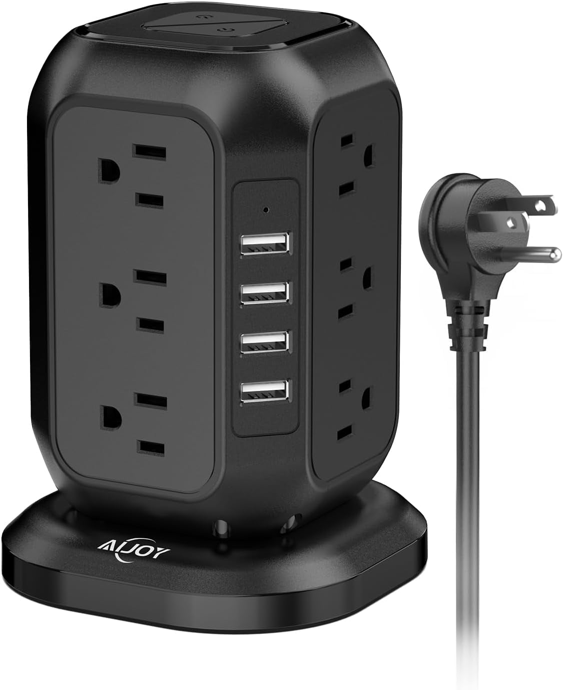 Power Strip Tower with USB Ports- Surge Protector with 12 AC Outlet and ...
