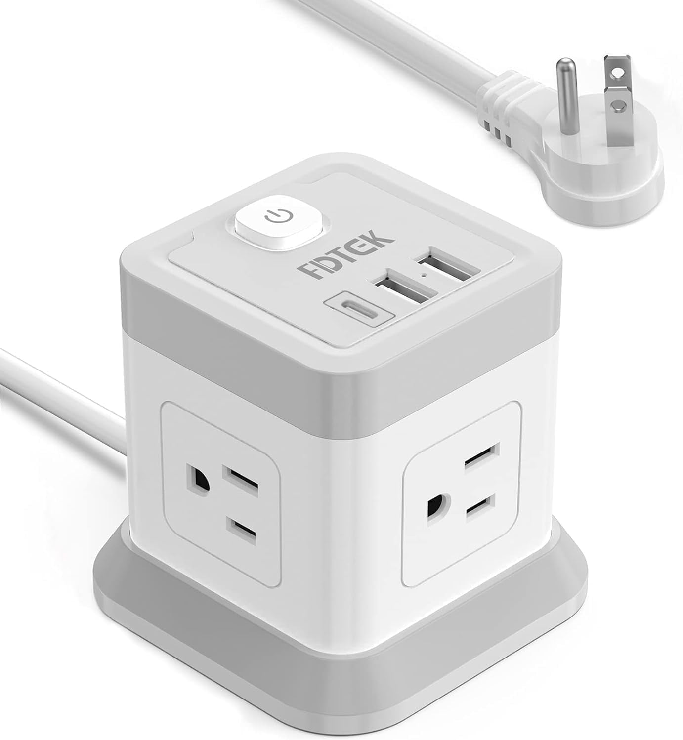 Power Strip with USB C, Desktop Power Cube Strip, 10 FT Extension Cord ...
