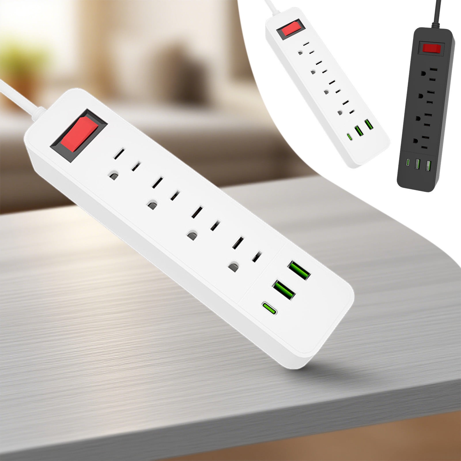 Power Strip with USB Outlets | 78.7in Extension Cord | Multi Plug Surge ...