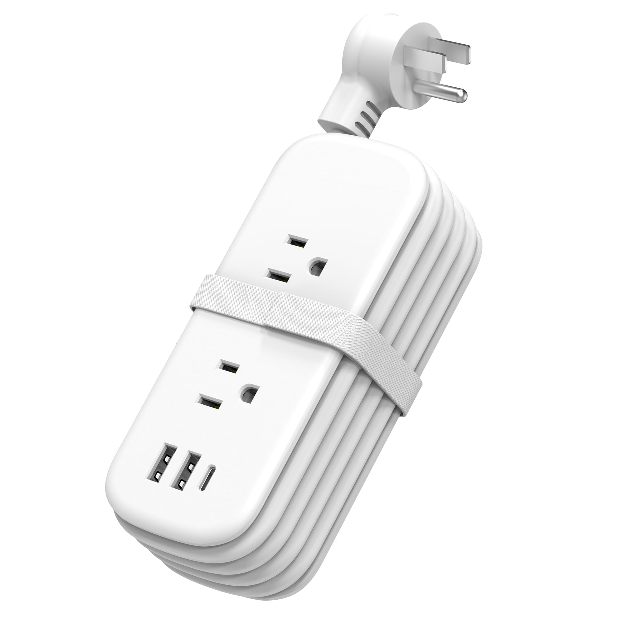 Power Strip With USB Ports, Unidapt Extension Cord with Multiple Outlets, 4 ft Wrapped Around ...