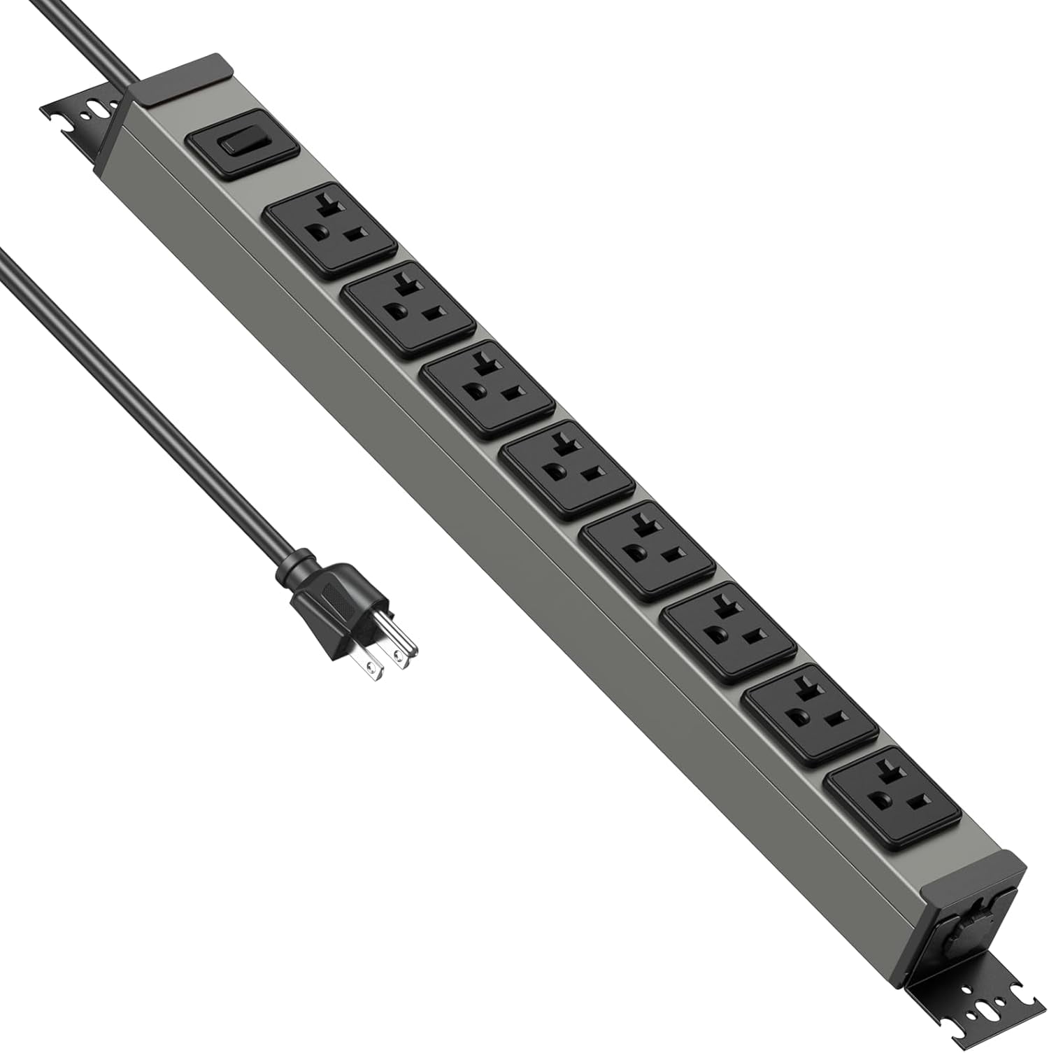 Power Strip Wall Mount, 20 Amp Surge Protector 1200J 8 Outlet Under ...