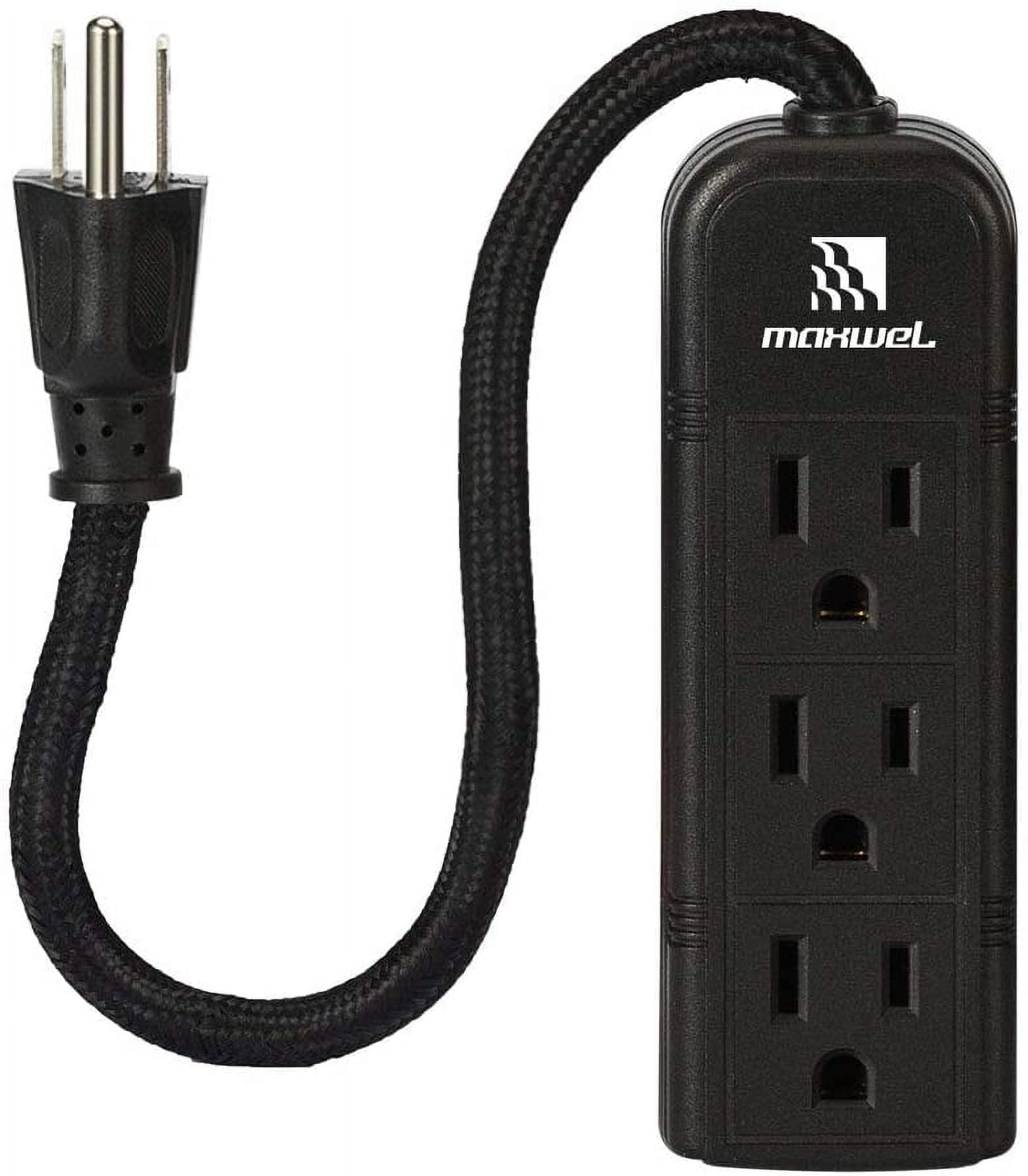 Power Strip Wall Mountable - ETL Listed 3 Grounded Outlets 10 Inch ...