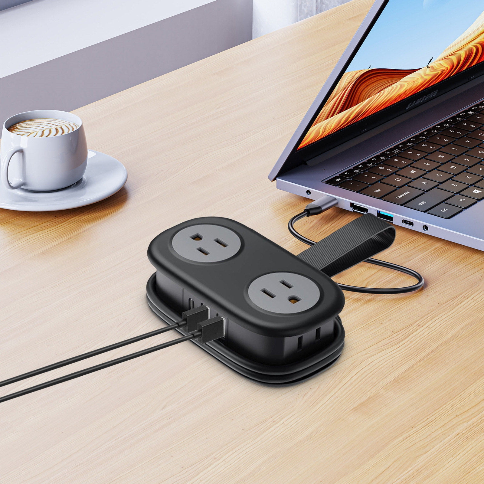 Power Strip under $5! Yannianjz Travel Power Strip, 4 Outlets 3 USB ...